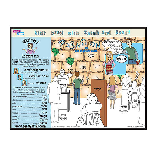 The Kotel / Western Wall Poster in Jerusalem – Read Hebrew Now